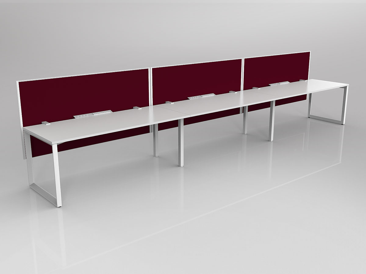 Tri Leg 3 Person Straight workstation